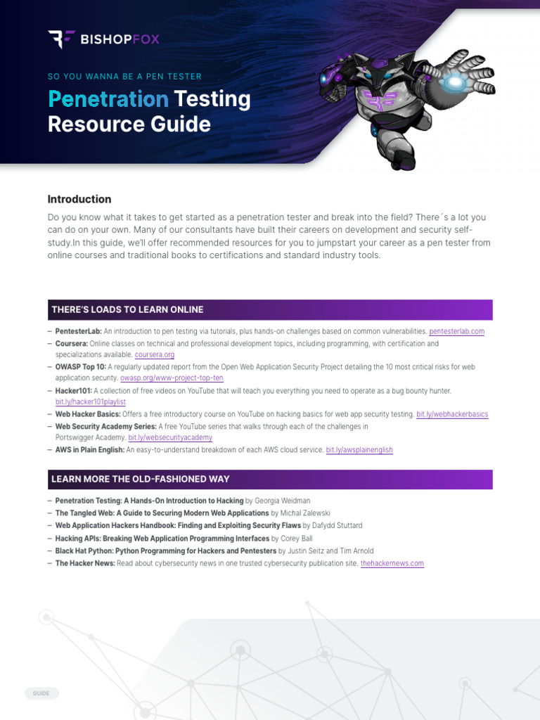 Penetration Testing Career Resource Guide Pdf Penetration Test