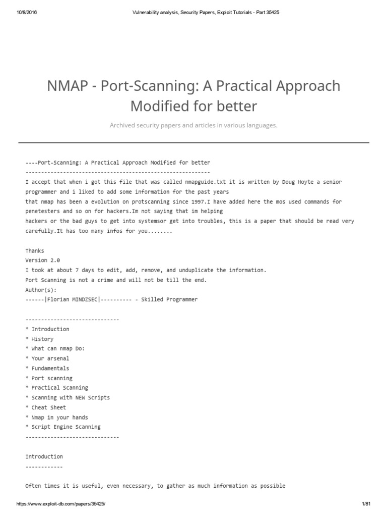 Nmap Port Scanning | PDF | Port (Computer Networking) | Transmission ... Nmap Port Scanning | PDF | Port (Computer Networking) | Transmission ...