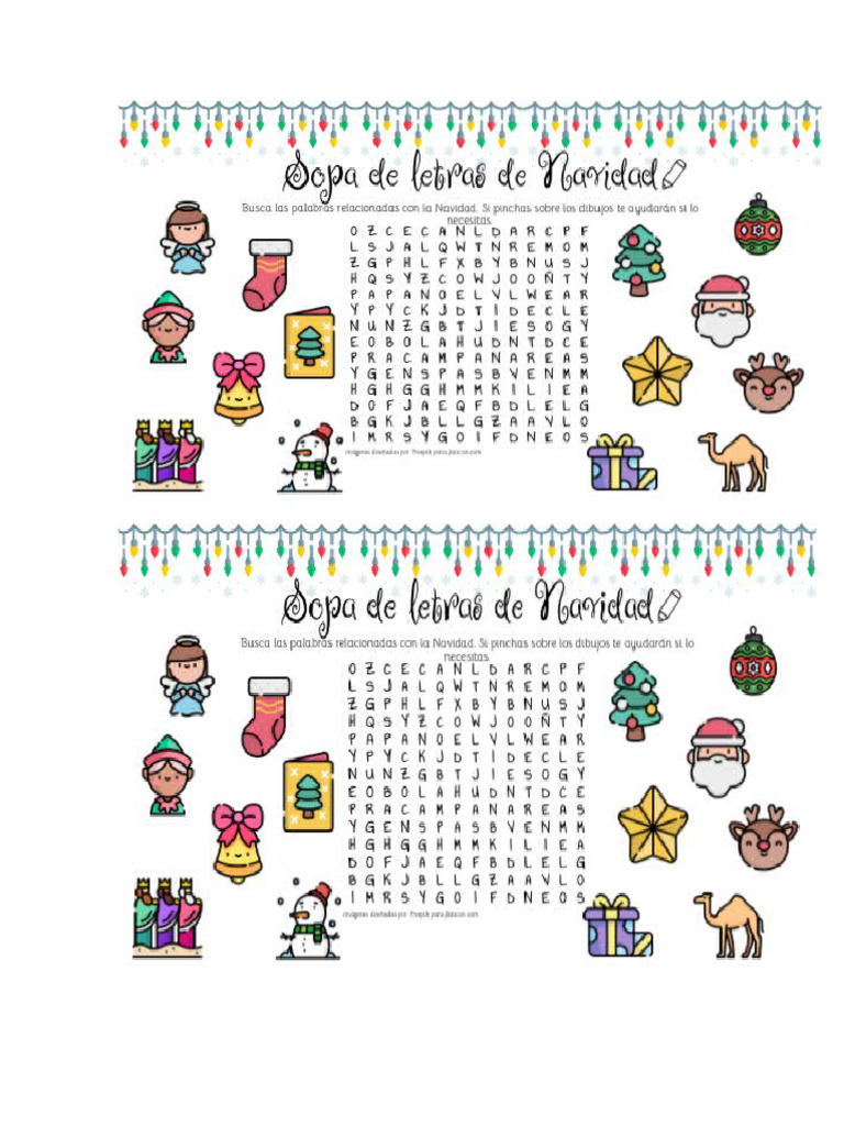 Sopa de Letras de Navidad | PDF