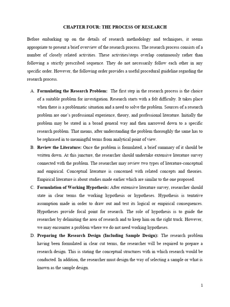 Chapter Three Research Process | PDF | Hypothesis | Science