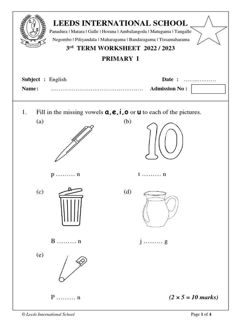 3rd TT - AY22.23 - P1 - English - QP | PDF | Linguistics