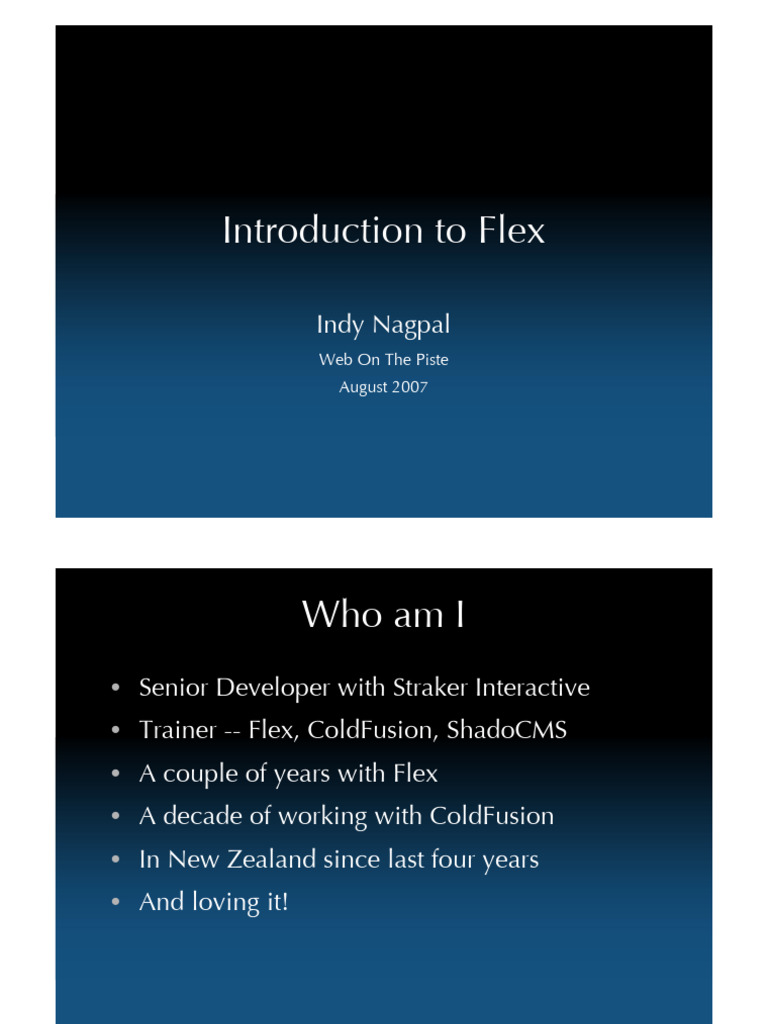 Introduction To Flex | PDF | Apache Flex | Computer Science Introduction To Flex | PDF | Apache Flex | Computer Science