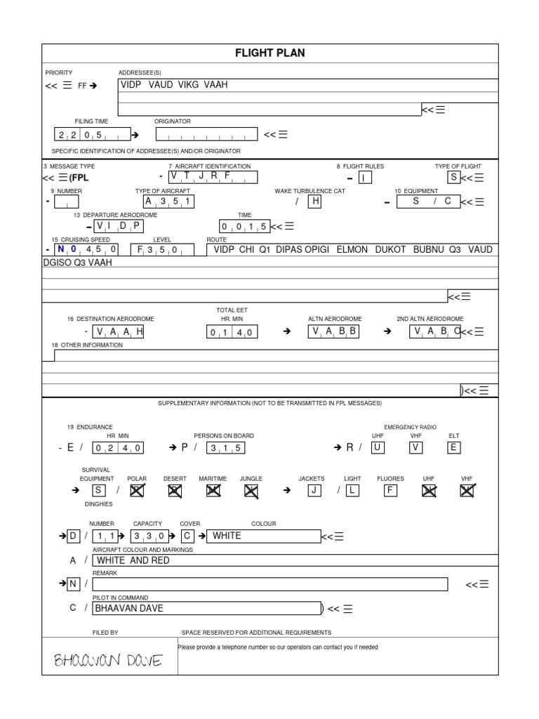 Flight Plan for Aviation Experts | PDF