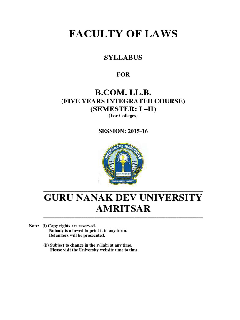 Bcom LLB Semester I and II | PDF | Economy Of India | Average