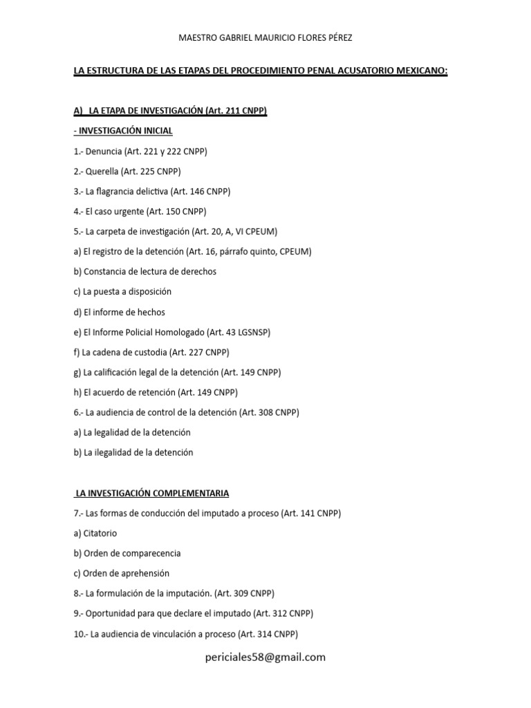 Etapas Penal | PDF | Jerga | Procedimiento Criminal