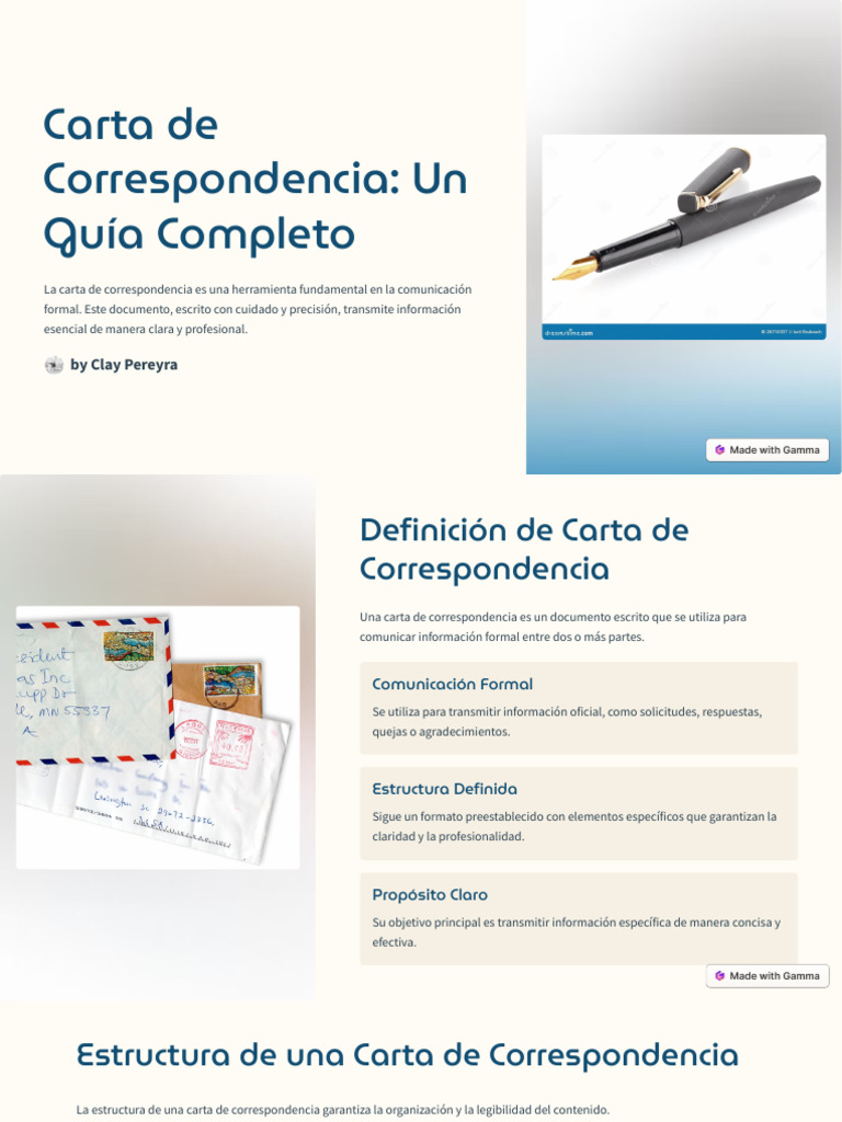 Carta de Correspondencia Un Guia Completo | PDF