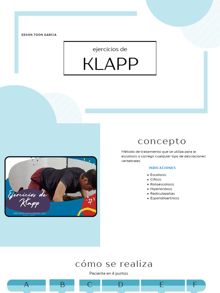 Ejercicos de Klapp - Edson | PDF | Escoliosis | Especialidades Medicas