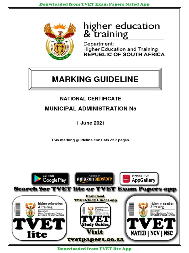 N1180 - Municipal Administration N5 Memo June 2021 | PDF | Government ...