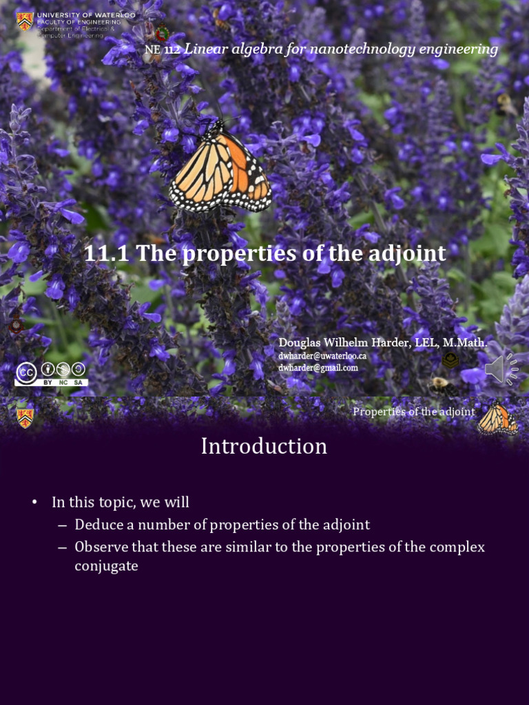 11.1 The Properties of The Adjoint | PDF | Linear Map | Functions And ...