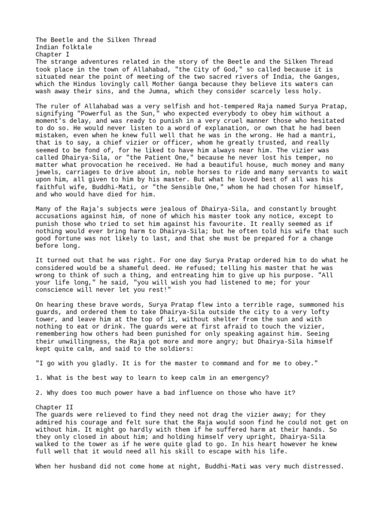 The Beetle and The Silken Thread | PDF