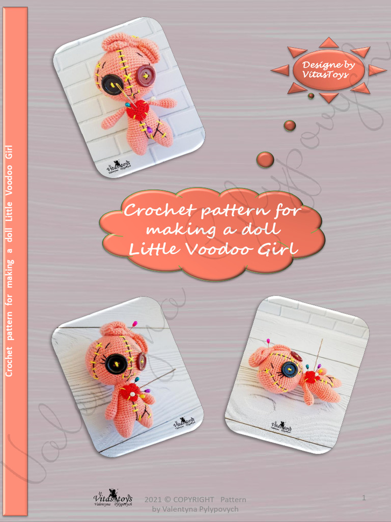 ENGLISHPattern Doll Little Voodoo Girl | PDF | Crochet | Sewing