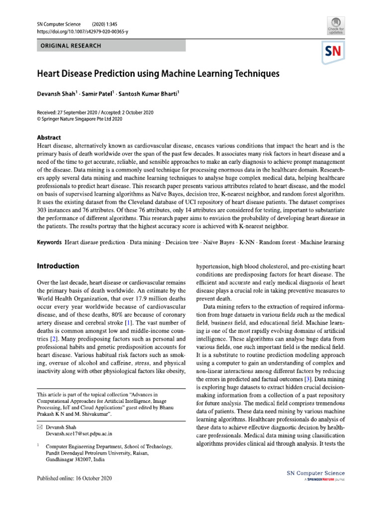 Heart Disease | PDF