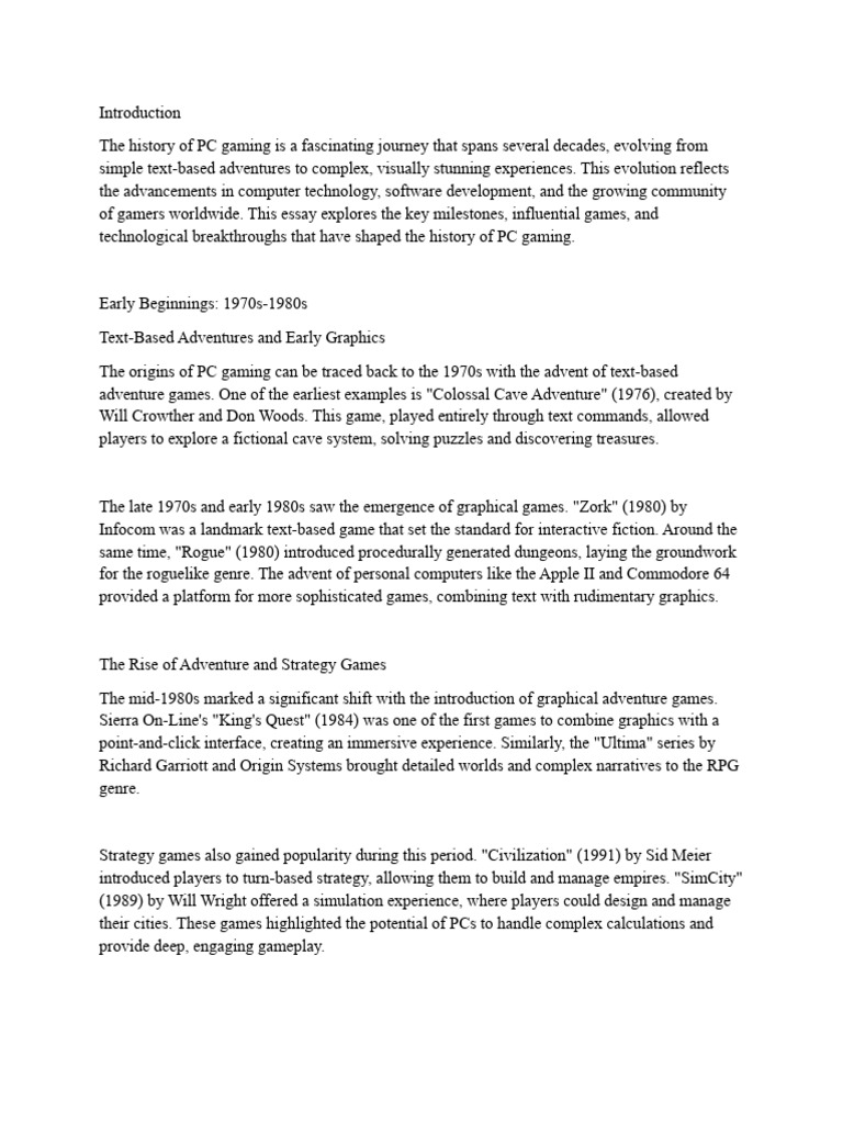 PC Gaming | PDF | Video Game Development | Gaming