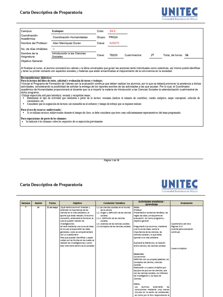 Manriquezduranalan Introducciónalascienciassociales Pr02a 24-3 | PDF ...