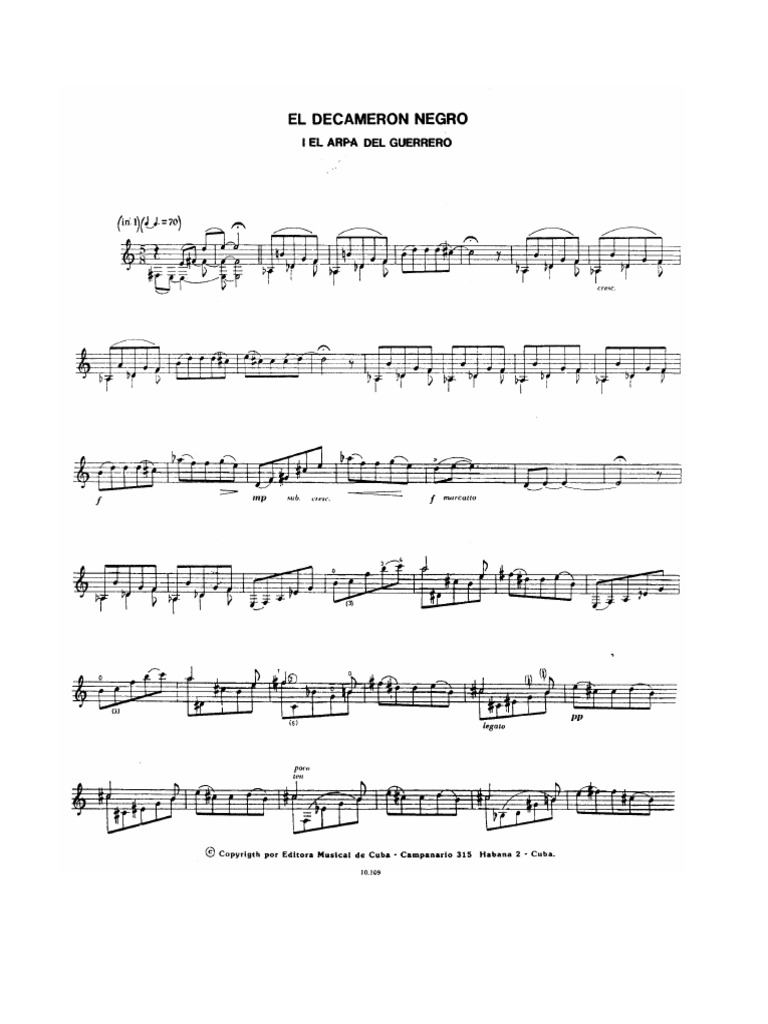 El Decameron Negro - Brouwer | PDF