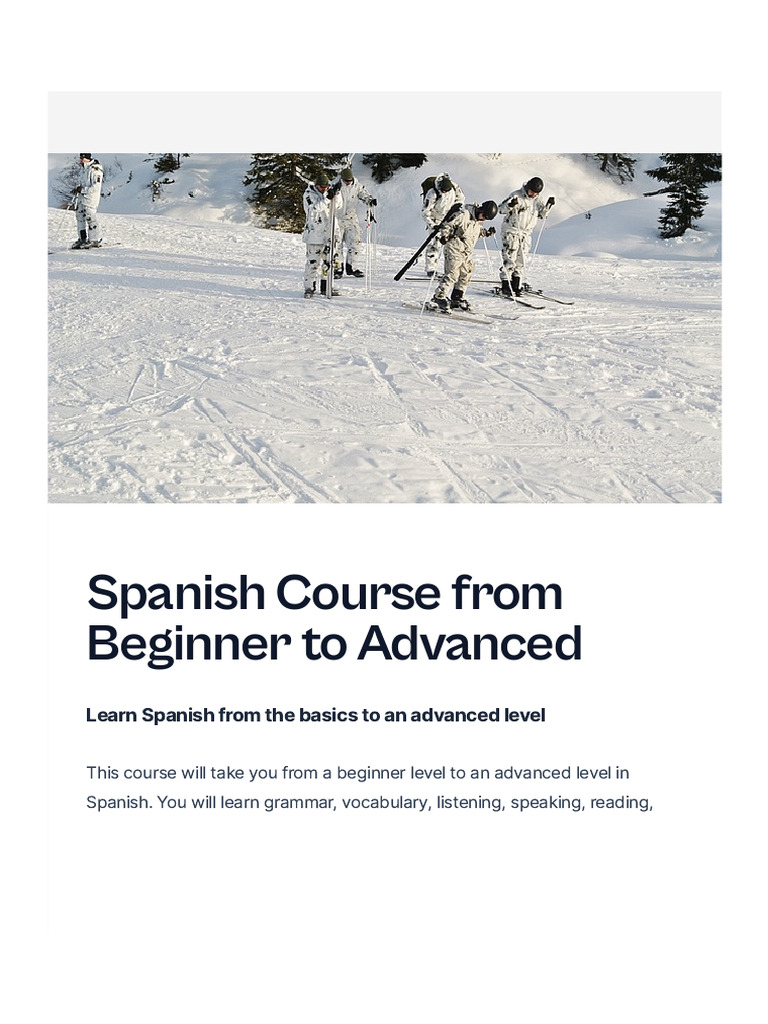 Complete Spanish Course for Beginners | PDF | Reading Comprehension ...