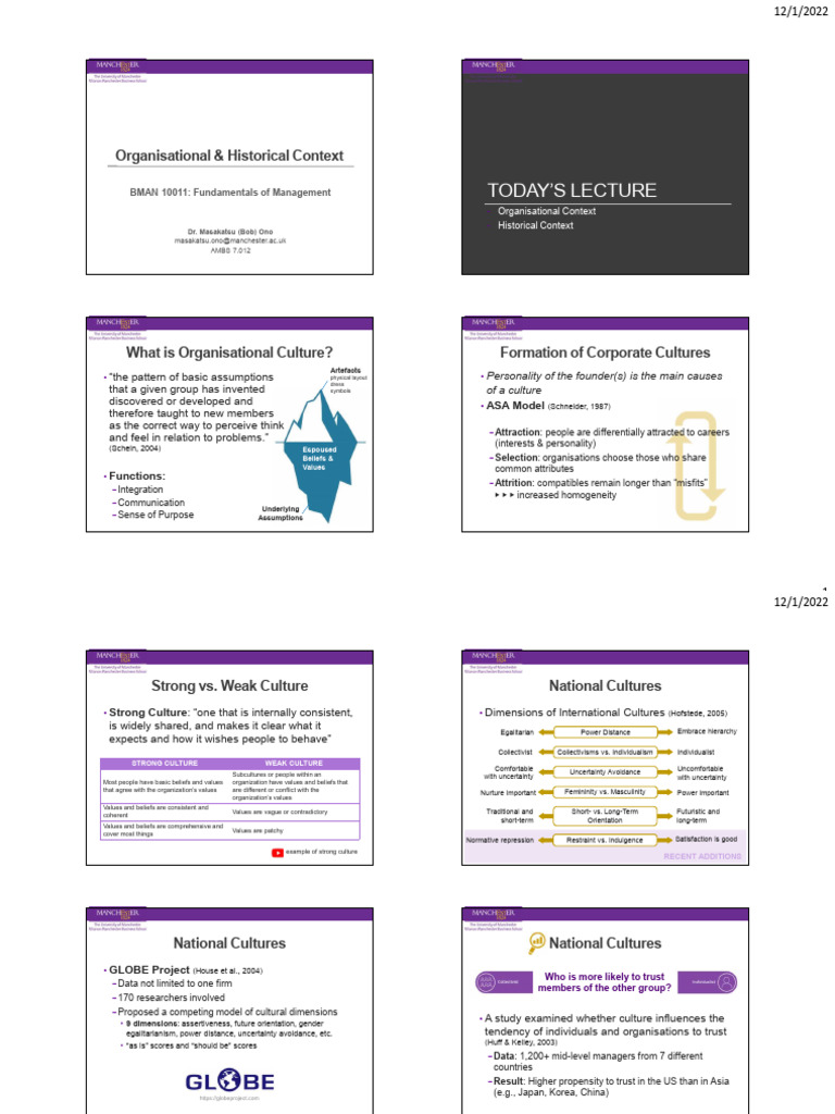 Lecture 2 | PDF | System | Organizational Culture