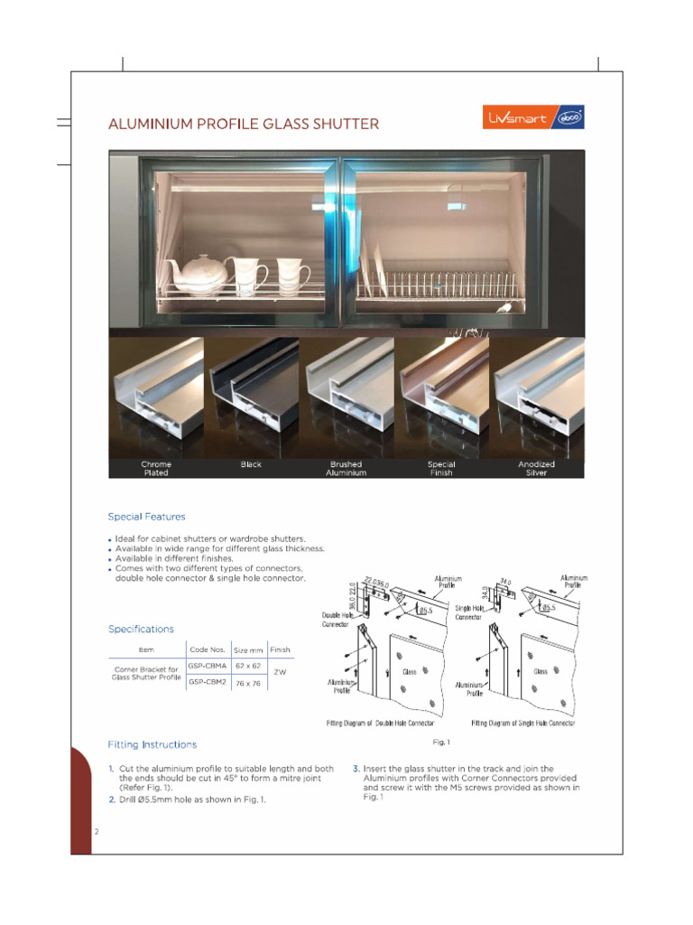 Aluminium Glass Shutter Profiles | PDF