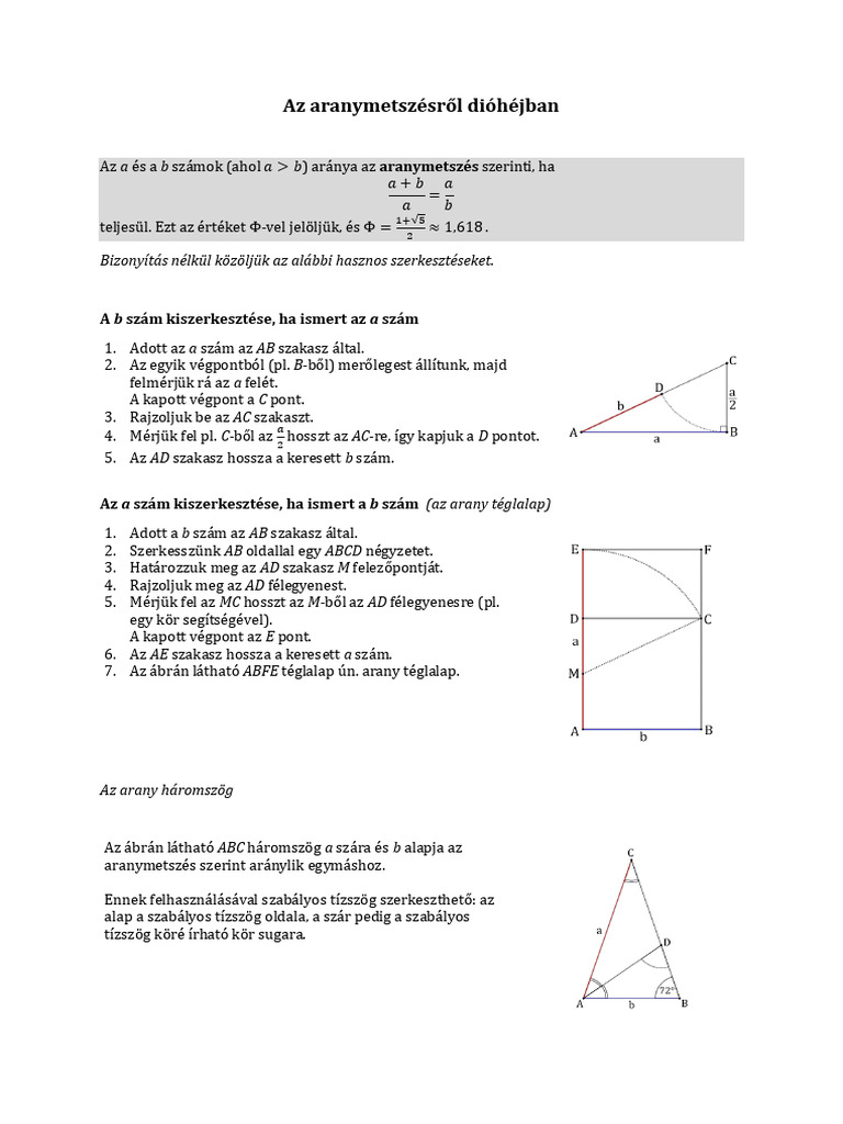 Aranymetszes | PDF
