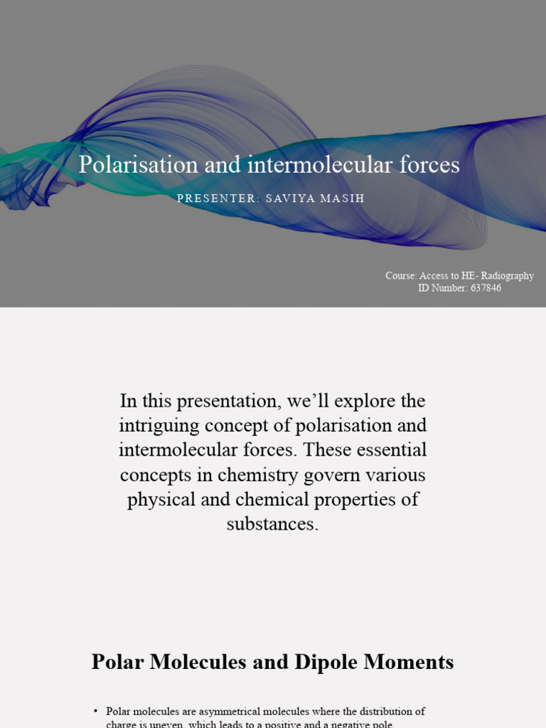Polarisation and Intermecular Forces | PDF | Chemical Polarity ...