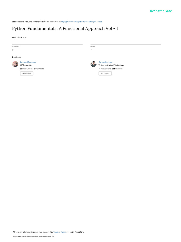 Python Fundamentals: Functional Approach | PDF | Programming Language ...