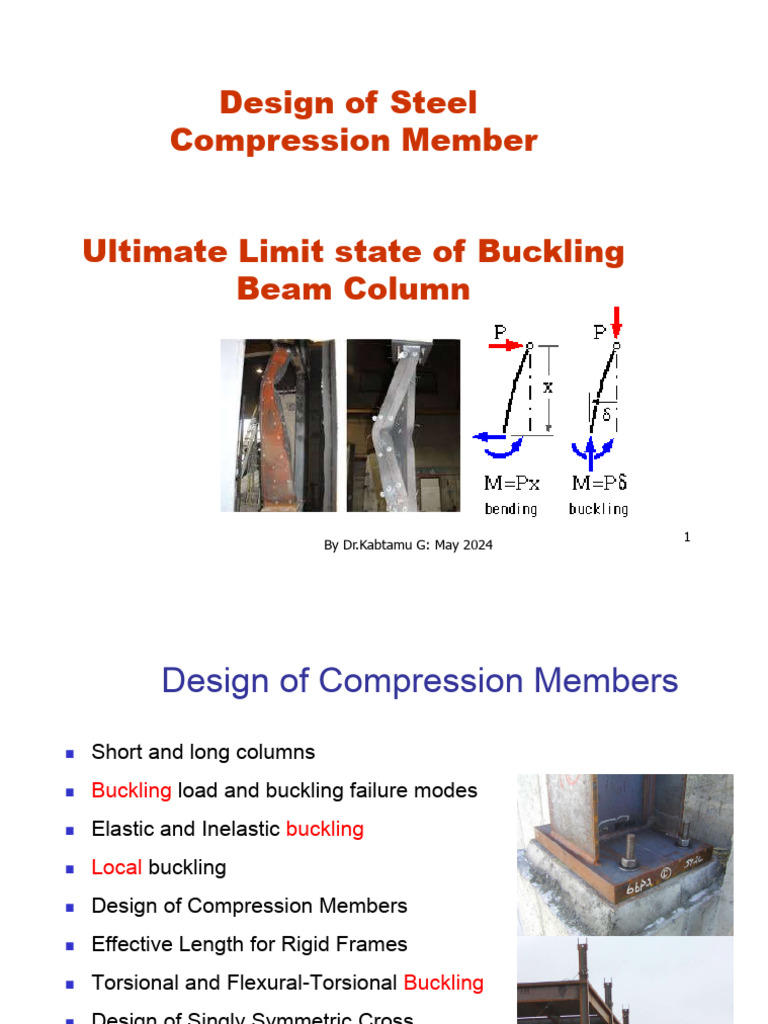 3 1 Compression Members Ultimate Limit State of Buckling Beam Column ...