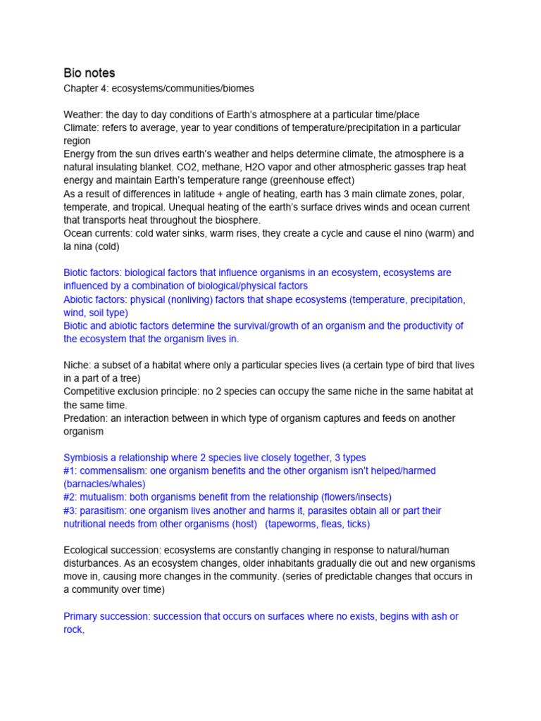 Bio Notes | PDF | Meiosis | Dominance (Genetics)