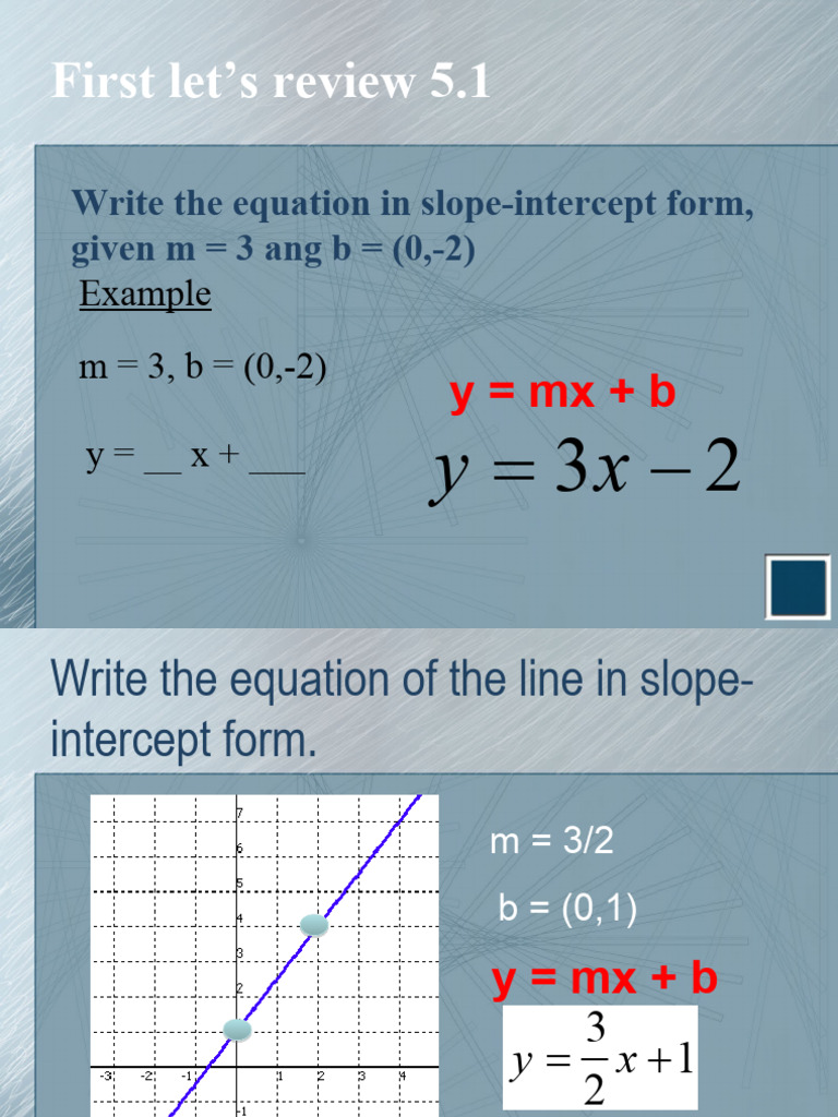 5.3 Writing Equations Given Two Points | PDF | Mathematical Objects | Mathematics