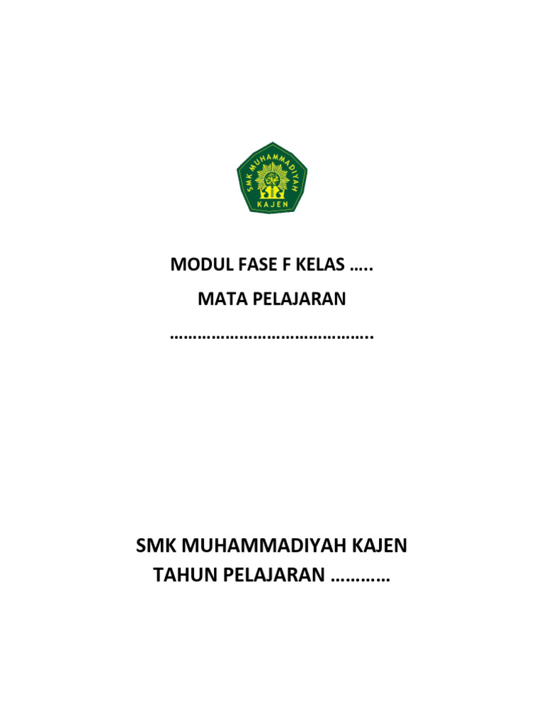 Form Modul Ajar Fase F | PDF