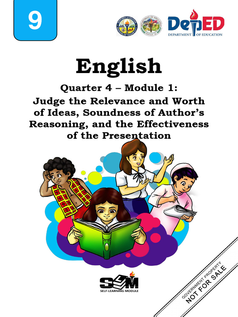 English 9 Q4 Module 1 Final | PDF | Reason | Relevance