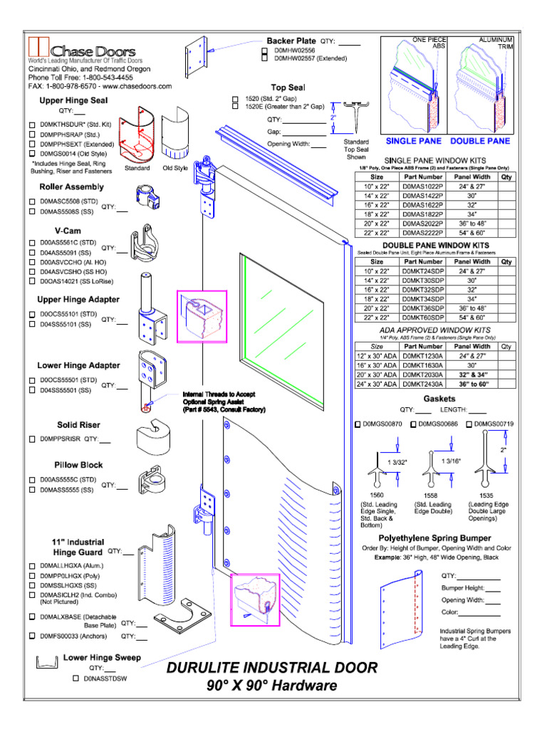 Durulite Industrial Traffic Door9-Parts Drawing-25 | PDF