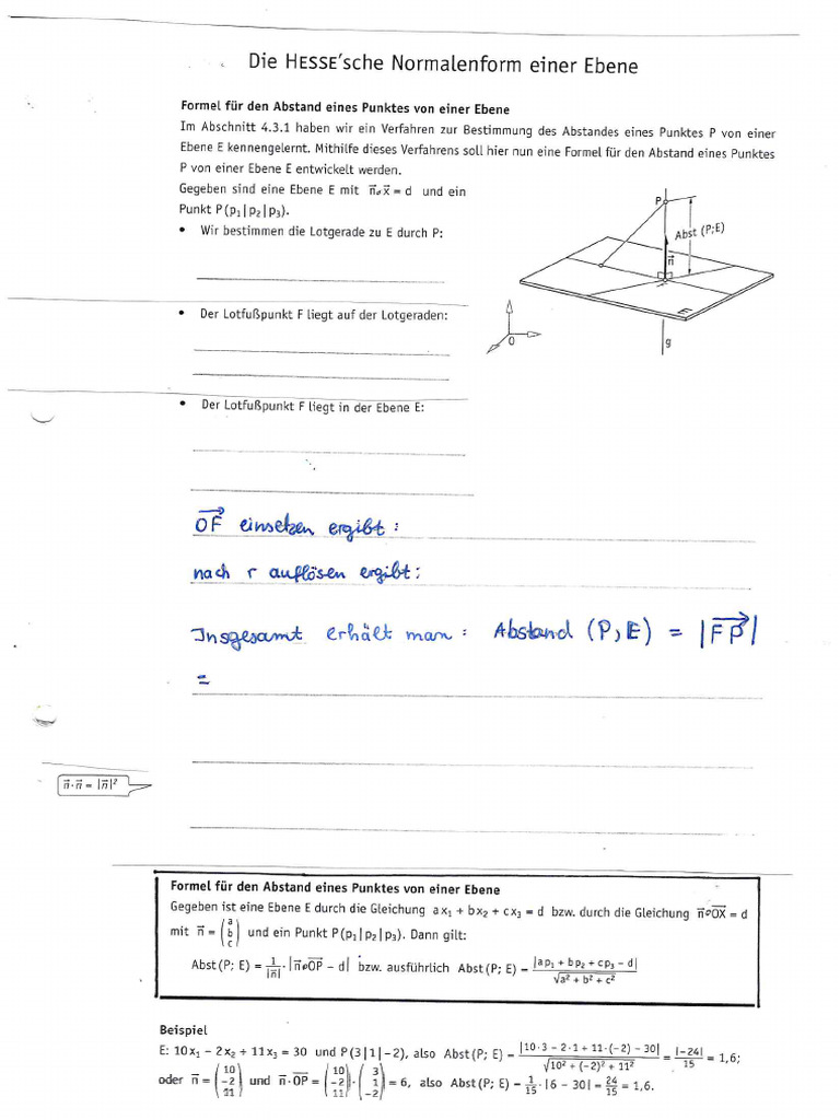 Hesse Normalform | PDF