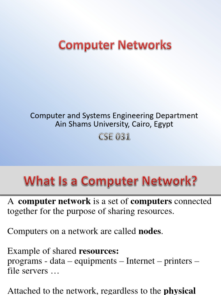 CSE031.Lecture 06.computer Networks | PDF | Computer Network | Network ... CSE031.Lecture 06.computer Networks | PDF | Computer Network | Network ...