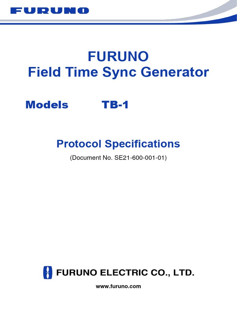 TB 1 - ProtocolSpecifications - SE21 600 001 01 - en | PDF | Global ...