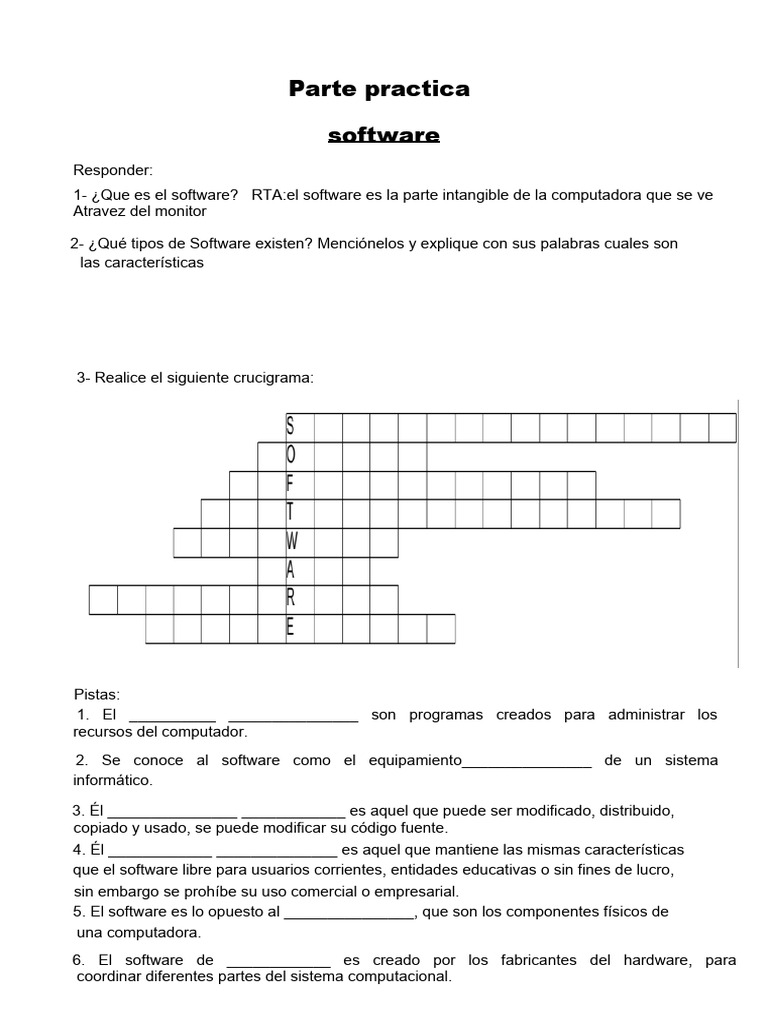 Parte Practica Software 3° Año | PDF | Software | Sistema operativo