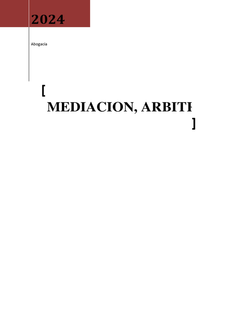 Trabajo Practico N 4 - Mediacion | PDF | Arbitraje | Justicia