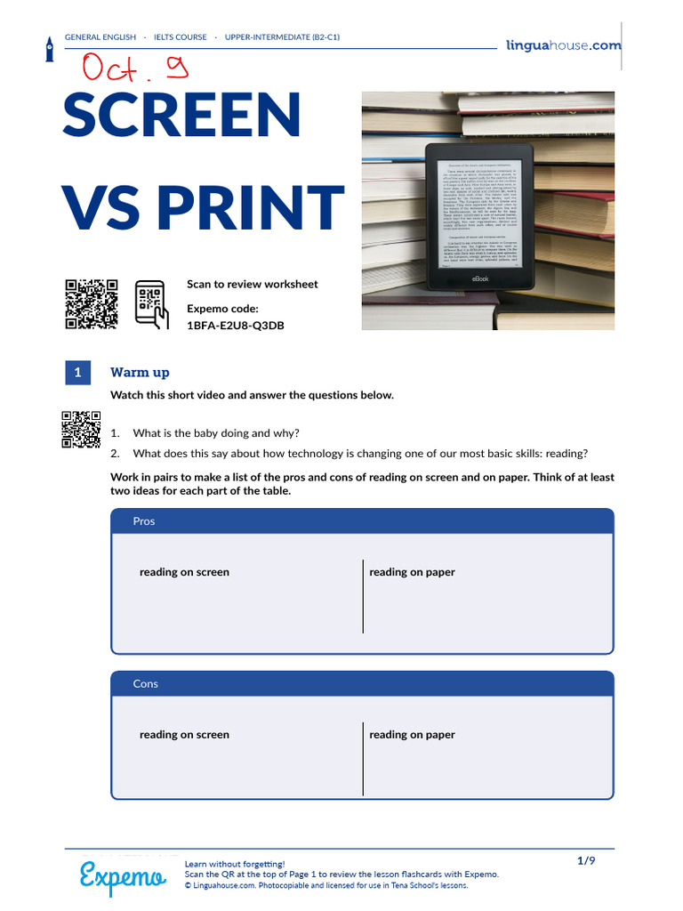 Screen Vs Print | Download Free PDF | Reading Comprehension | Books Screen Vs Print | Download Free PDF | Reading Comprehension | Books