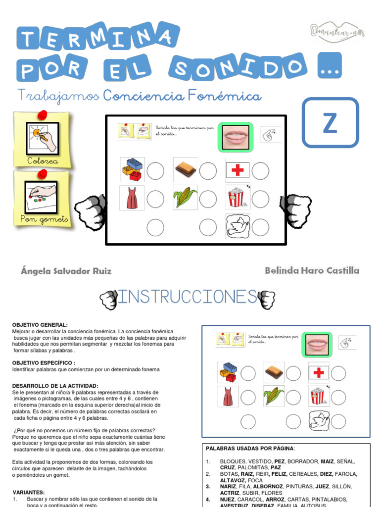 Conciencia Fonologica Z | PDF | Lingüística