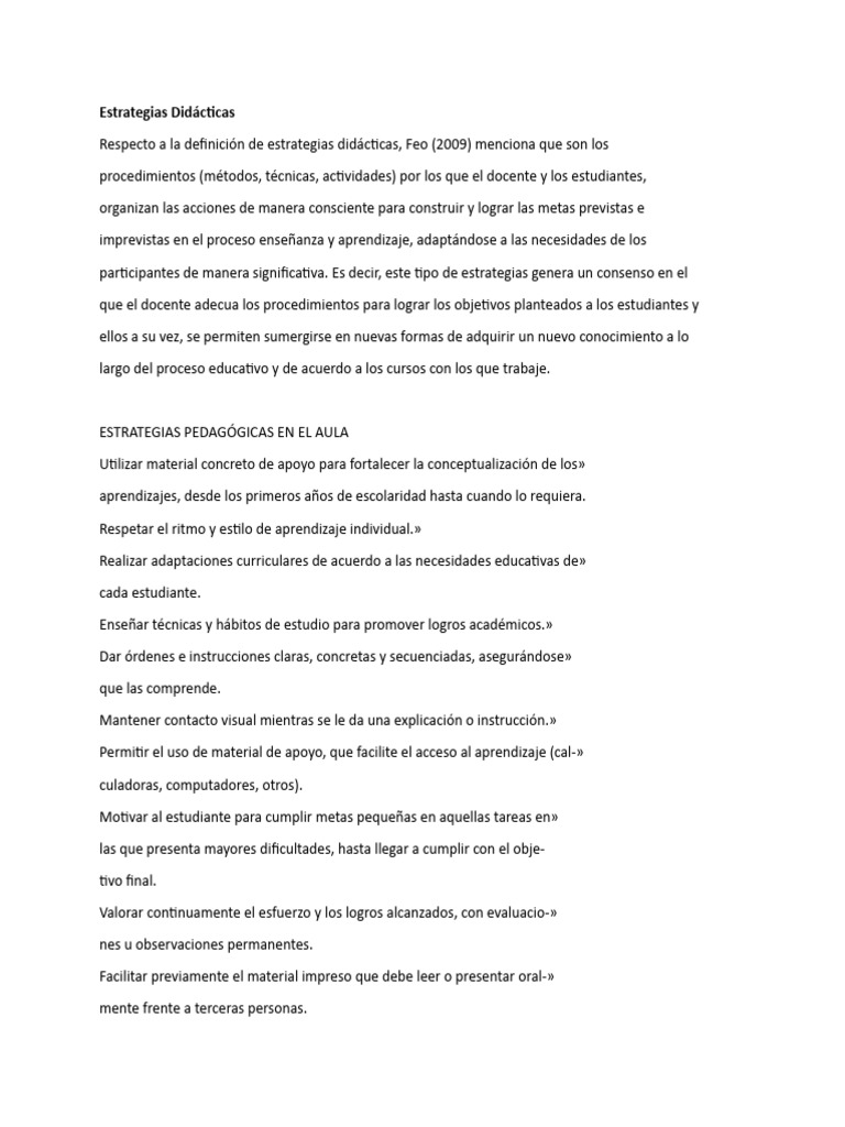 Estrategias Didácticas Pdf Enseñando Aprendizaje