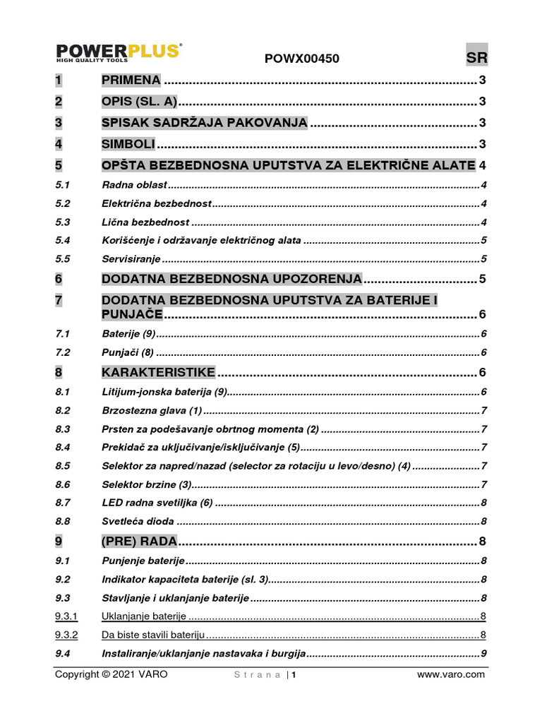 Tehnicko Uputstvo | PDF