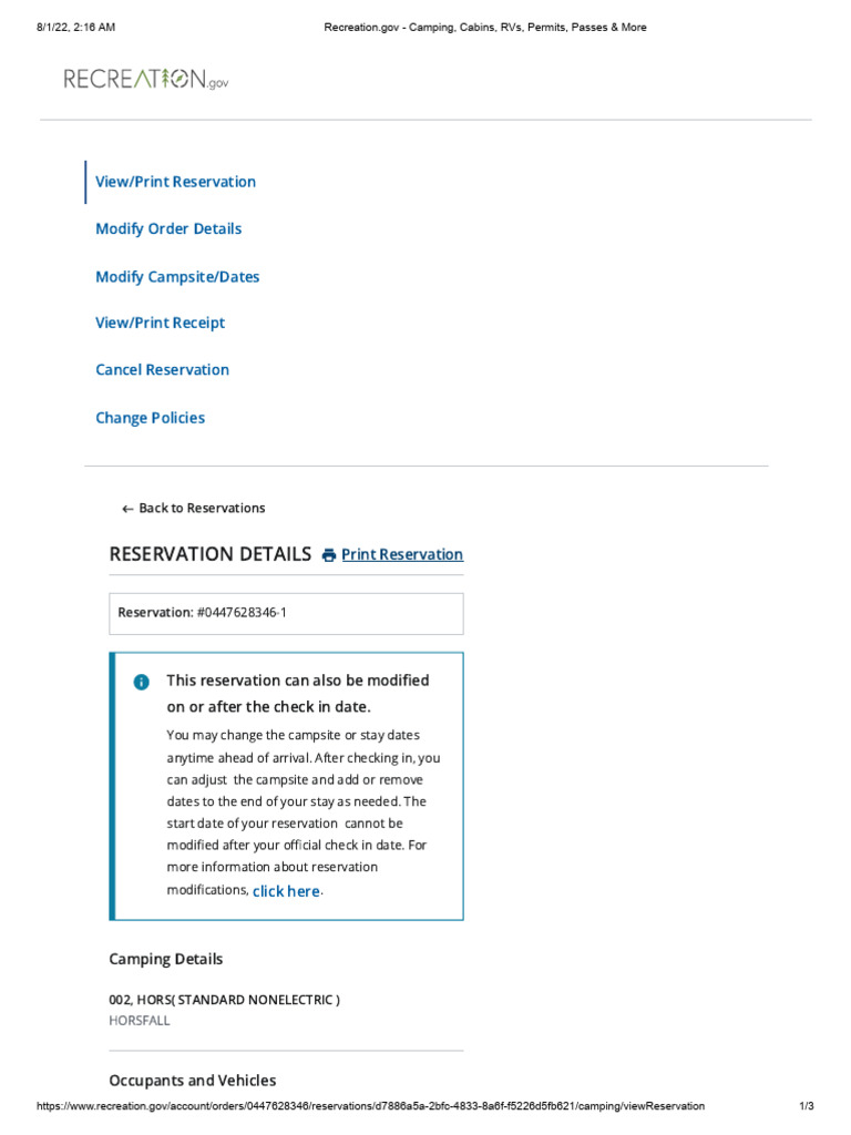 Recreation - Gov - Camping, Cabins, RVS, Permits, Passes & More | PDF ...