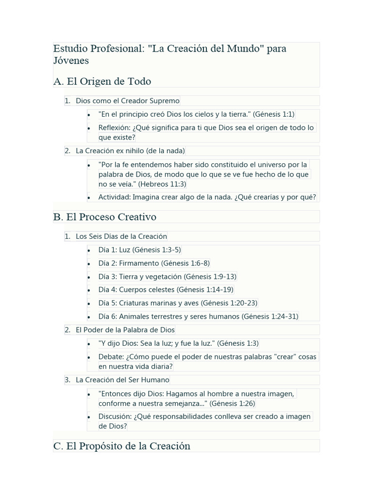 La Creacion Del Mundo 3 | PDF | Narrativa de la creación del Génesis ...
