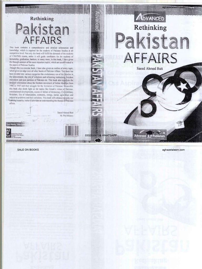 Pakistan Affairs by Saeed Ahmad Butt | PDF | Arabs | Pakistan