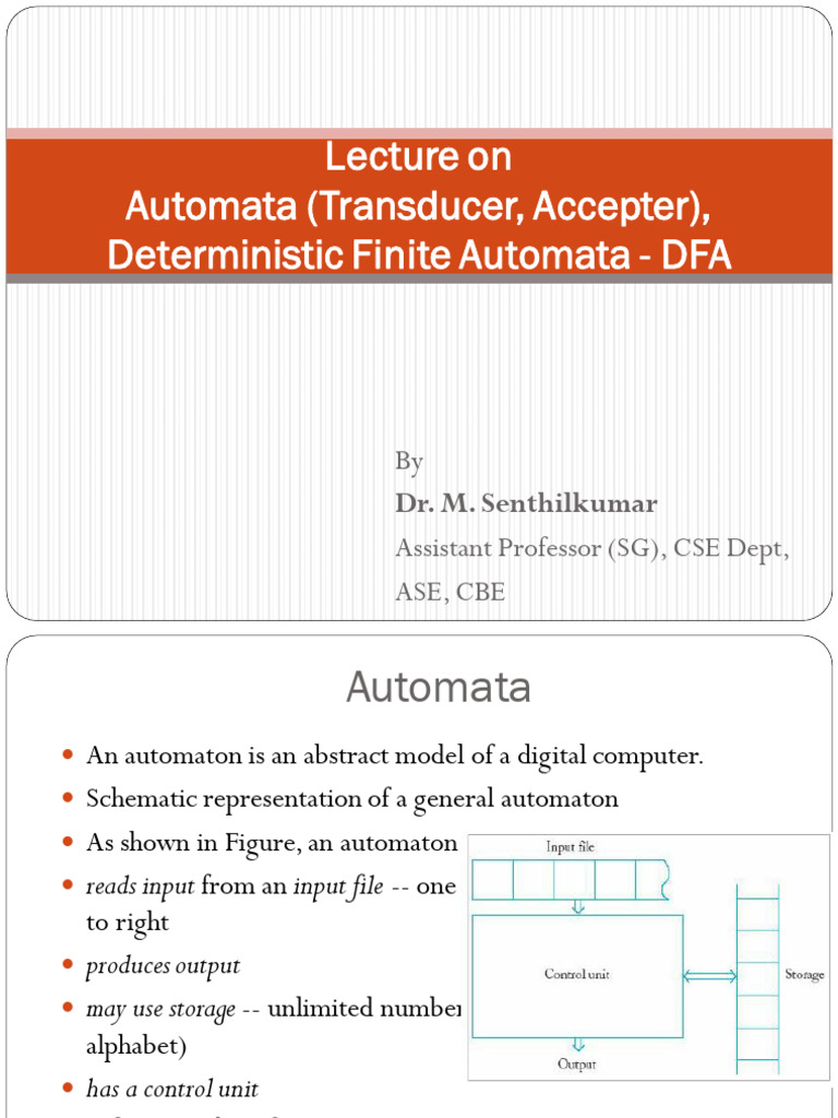 l4 Updated Dfa MSK | PDF | Formal Methods | Theory Of Computation l4 Updated Dfa MSK | PDF | Formal Methods | Theory Of Computation