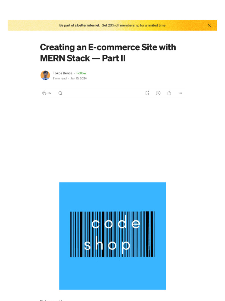Creating An E Commerce Site With Mern Stack Part Ii Pdf Databases Method Computer 2425