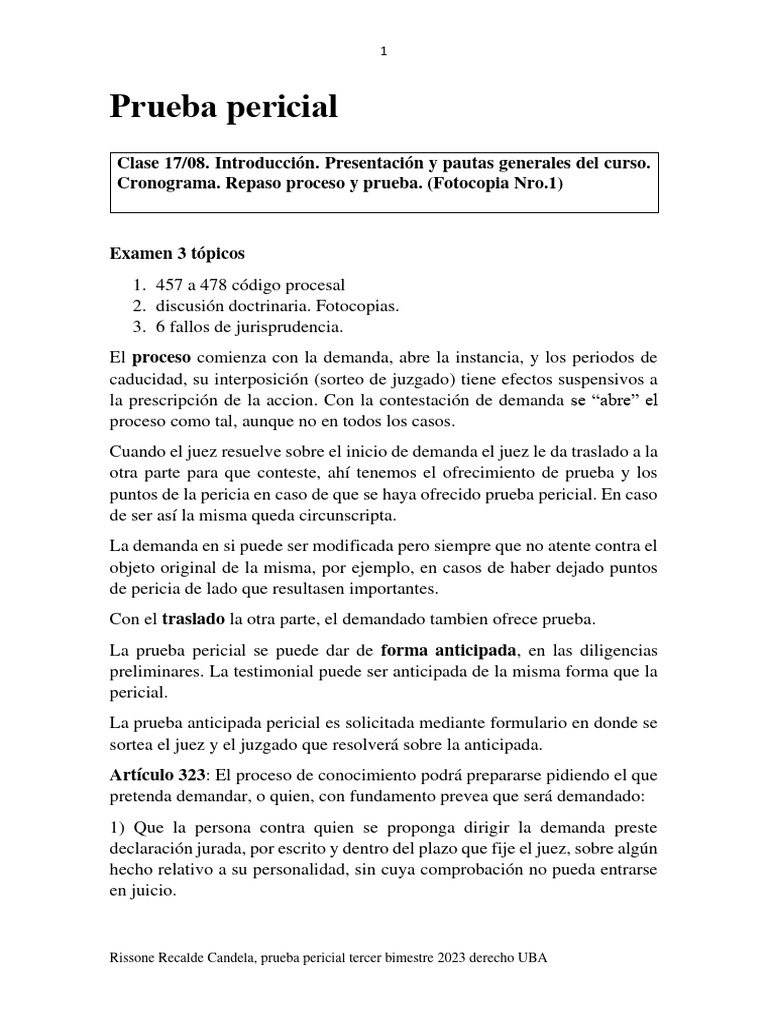 Prueba Pericial | PDF | Testigo experto | Ley procesal
