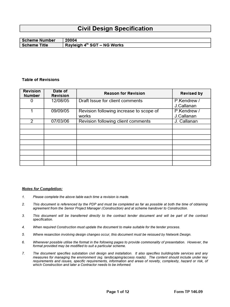 Civil Design Specification NGC Works | PDF | Deep Foundation ...
