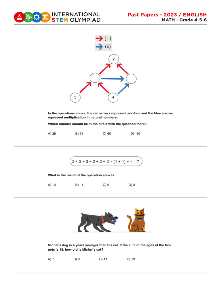 2023 EN Mathematics 4-5-6 | PDF | Angle | Geometry