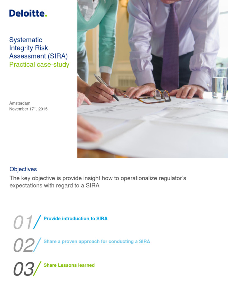 Systematic Integrity Risk Assessment (SIRA) Practical Case-Study ...