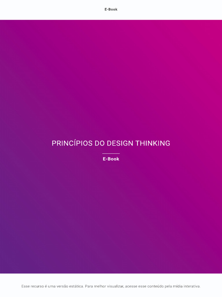 Princípios Do Design Thinking | PDF